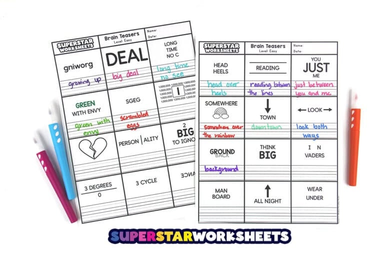 Brain Teasers (Free Printables) - Superstar Worksheets