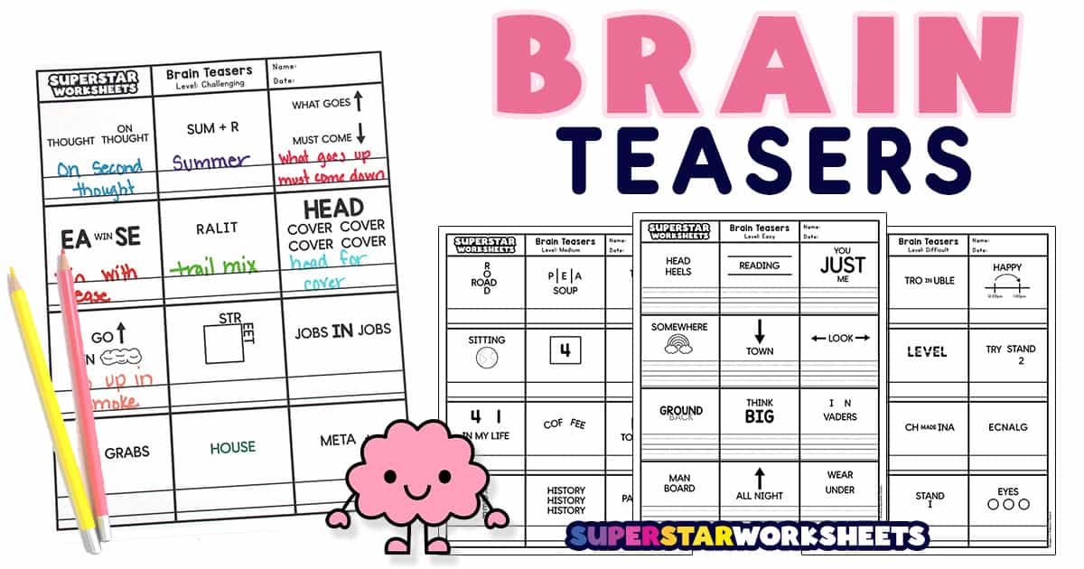 Brain Teasers (Free Printables) - Superstar Worksheets