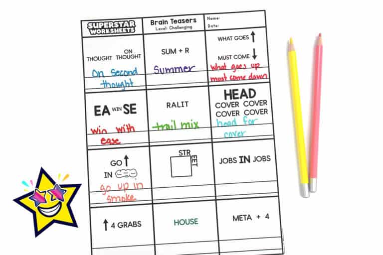 Brain Teasers (Free Printables) - Superstar Worksheets