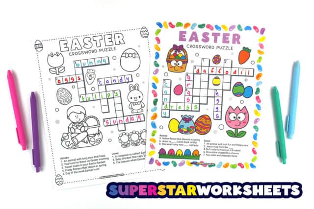 Easter Crossword Puzzles (Free Printables) - Superstar Worksheets