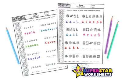 Cryptogram Puzzles (Free Printables) - Superstar Worksheets