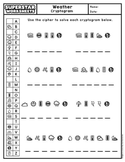 Cryptogram Puzzles (Free Printables) - Superstar Worksheets
