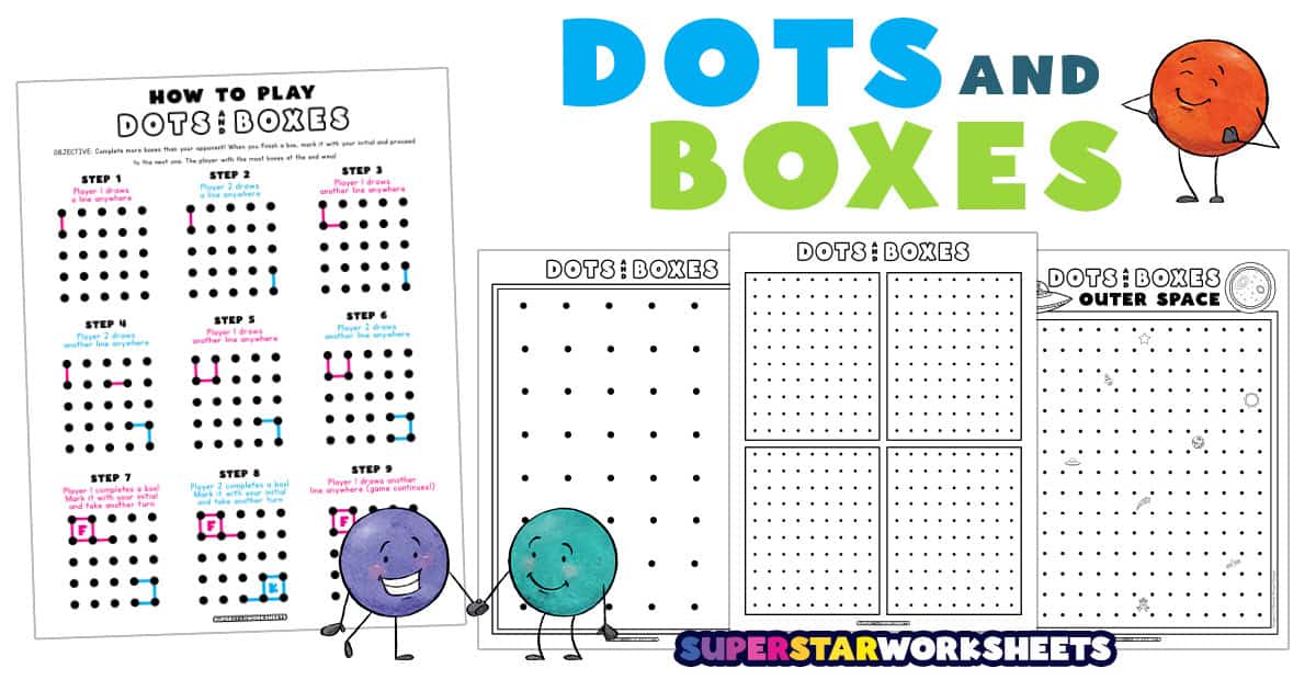 Dots and Boxes (Free Printables) - Superstar Worksheets