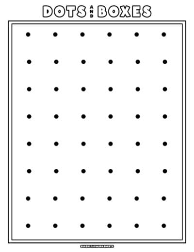 Dots and Boxes (Free Printables) - Superstar Worksheets