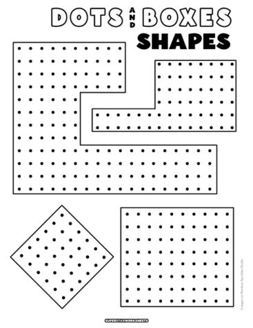 Dots and Boxes (Free Printables) - Superstar Worksheets