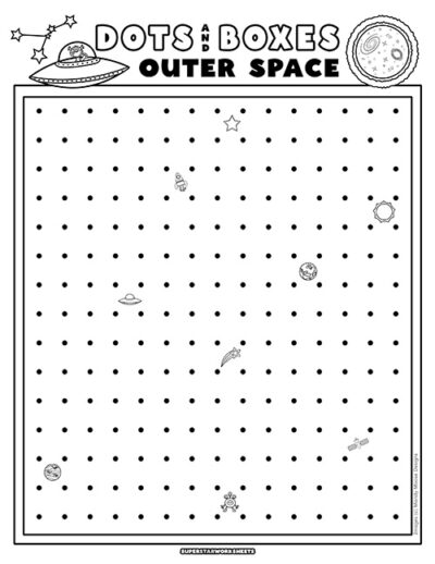 Dots and Boxes (Free Printables) - Superstar Worksheets