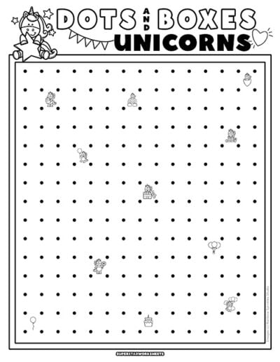 Dots and Boxes (Free Printables) - Superstar Worksheets
