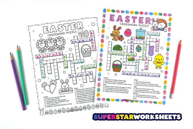 Easter Crossword Puzzles (Free Printables) - Superstar Worksheets