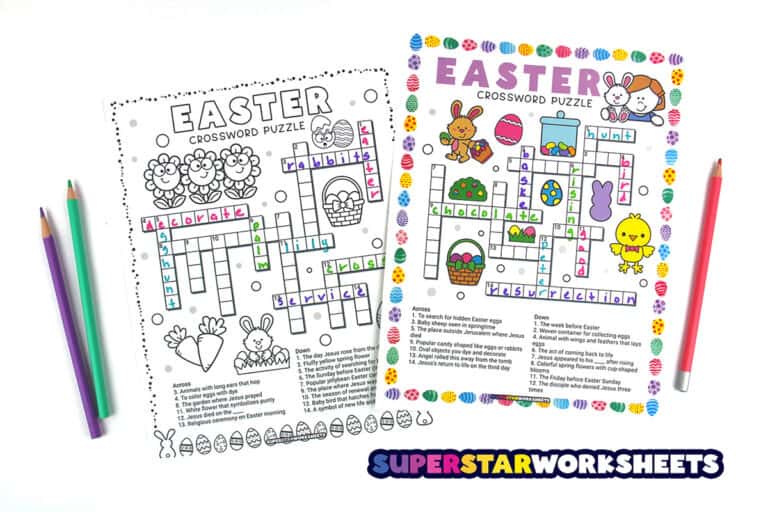 Easter Crossword Puzzles (Free Printables) - Superstar Worksheets