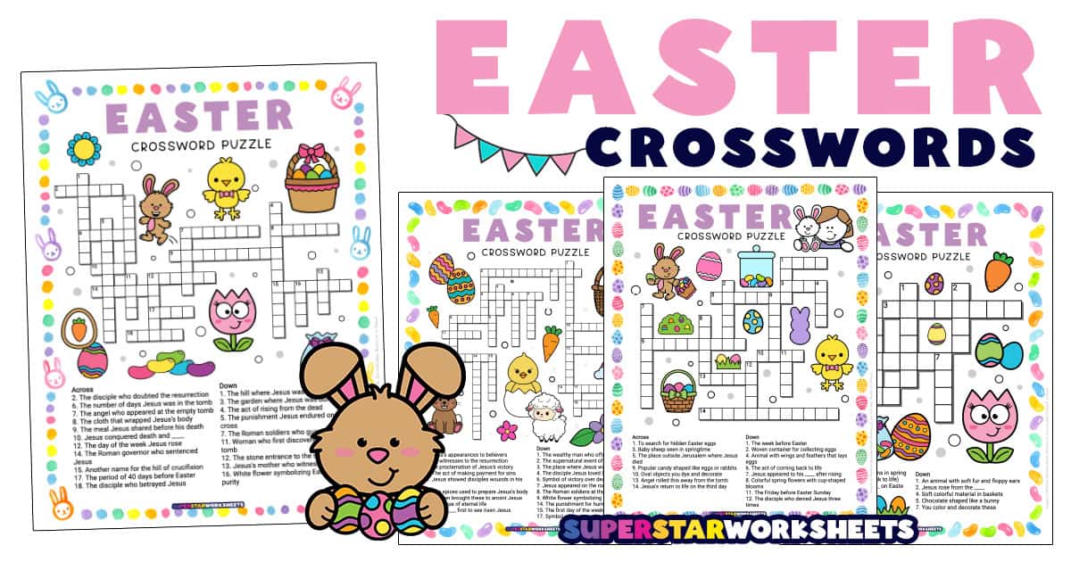 Easter Crossword Puzzles (Free Printables) - Superstar Worksheets