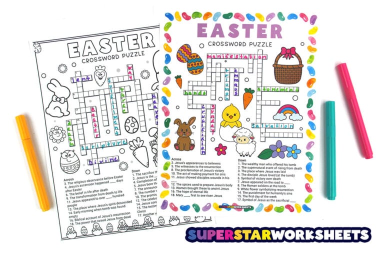 Easter Crossword Puzzles (Free Printables) - Superstar Worksheets