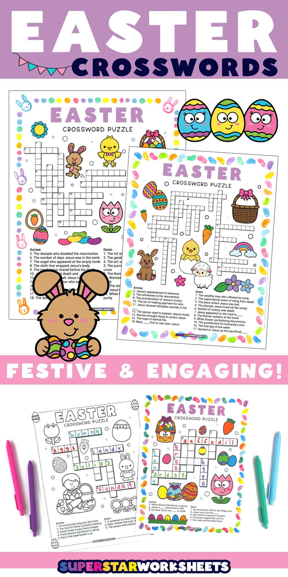 Easter Crossword Puzzles (Free Printables) - Superstar Worksheets