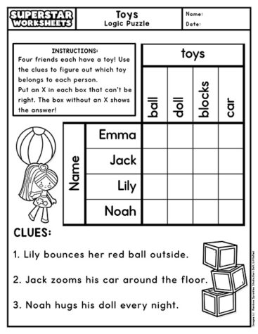 Logic Puzzles (Free Printables) - Superstar Worksheets