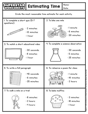 Estimation Worksheets (Free Printables) - Superstar Worksheets