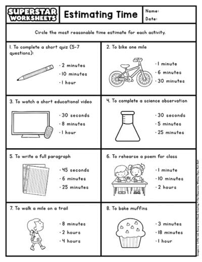 Estimation Worksheets (Free Printables) - Superstar Worksheets