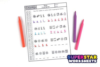 Cryptogram Puzzles (Free Printables) - Superstar Worksheets