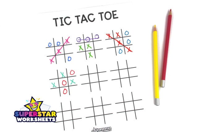Tic Tac Toe (Free Printables) - Superstar Worksheets