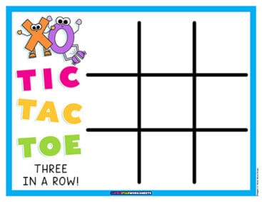 Tic Tac Toe (Free Printables) - Superstar Worksheets
