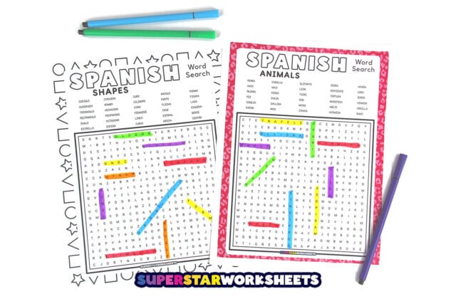 Spanish Word Search (Free Printables) - Superstar Worksheets