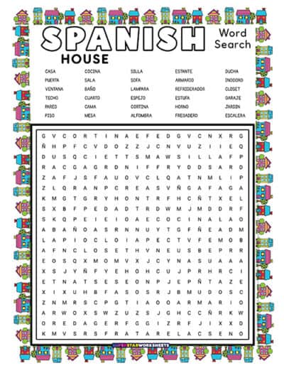 Spanish Word Search (Free Printables) - Superstar Worksheets