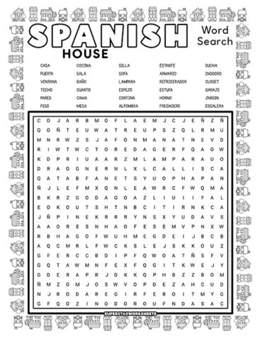 Spanish Word Search (Free Printables) - Superstar Worksheets