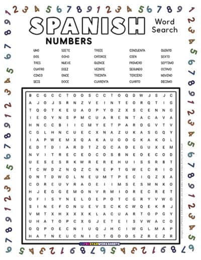 Spanish Word Search (Free Printables) - Superstar Worksheets