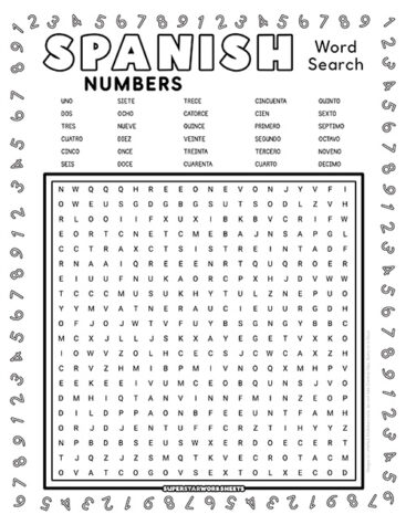 Spanish Word Search (Free Printables) - Superstar Worksheets