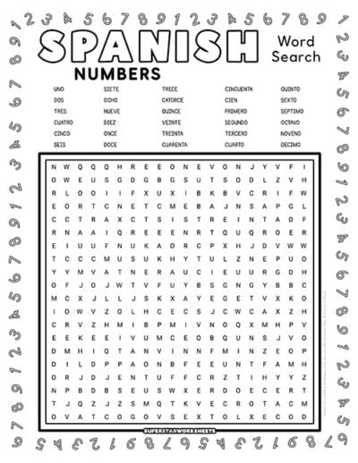 Spanish Word Search (Free Printables) - Superstar Worksheets