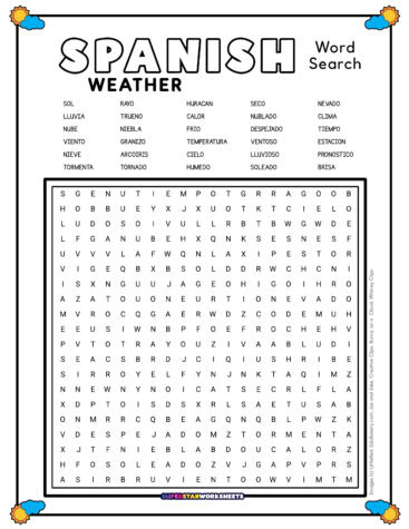 Spanish Word Search (Free Printables) - Superstar Worksheets