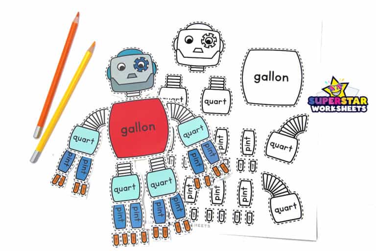 Gallon Man (Free Printables) - Superstar Worksheets