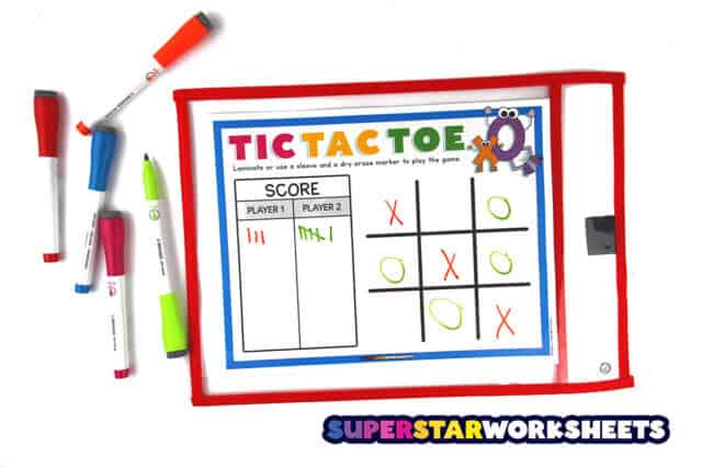 Tic Tac Toe Boards (Free Printables) - Superstar Worksheets