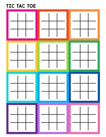 Tic Tac Toe (Free Printables) - Superstar Worksheets