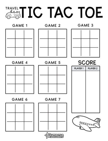 Tic Tac Toe (Free Printables) - Superstar Worksheets