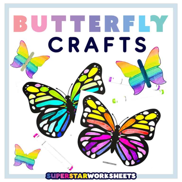 Butterfly Crafts - Superstar Worksheets