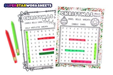 Christmas Word Search (Free Printables) - Superstar Worksheets