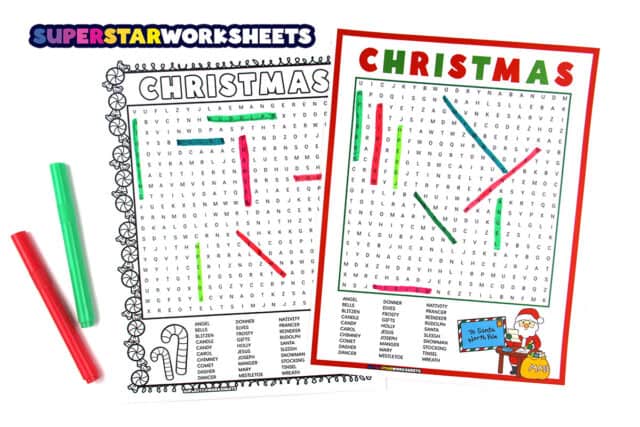 Christmas Word Search - Superstar Worksheets