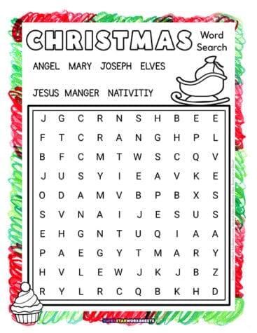 Christmas Word Search (Free Printables) - Superstar Worksheets