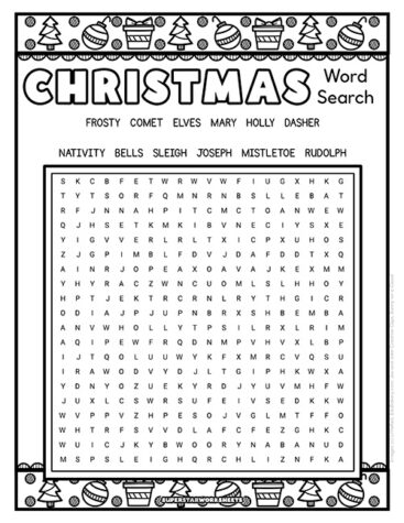 Christmas Word Search (Free Printables) - Superstar Worksheets