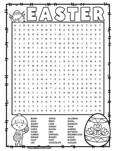 Easter Word Search (Free Printables) - Superstar Worksheets