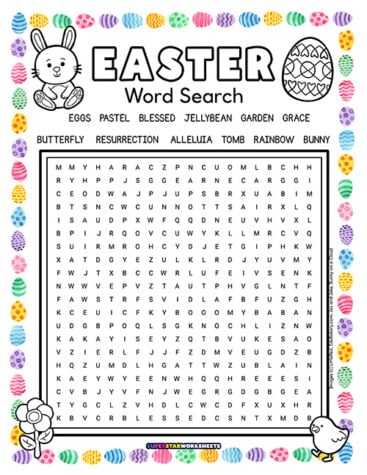 Easter Word Search (Free Printables) - Superstar Worksheets