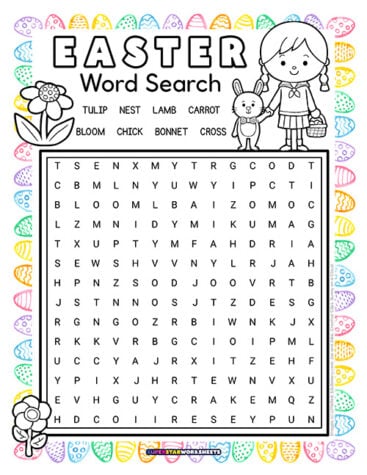 Easter Word Search (Free Printables) - Superstar Worksheets