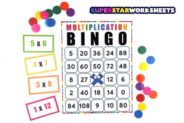 Multiplication BINGO - Superstar Worksheets