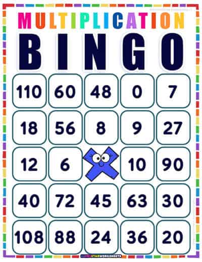Multiplication BINGO - Superstar Worksheets