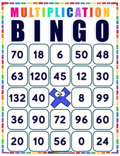 Multiplication BINGO - Superstar Worksheets