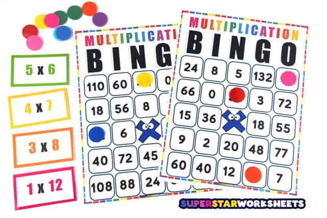 Multiplication BINGO - Superstar Worksheets