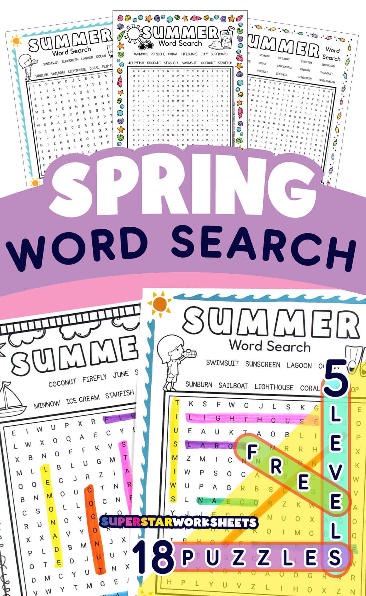 Spring Word Search - Superstar Worksheets