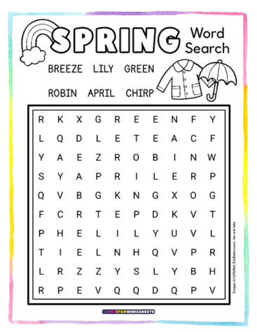 Spring Word Search - Superstar Worksheets