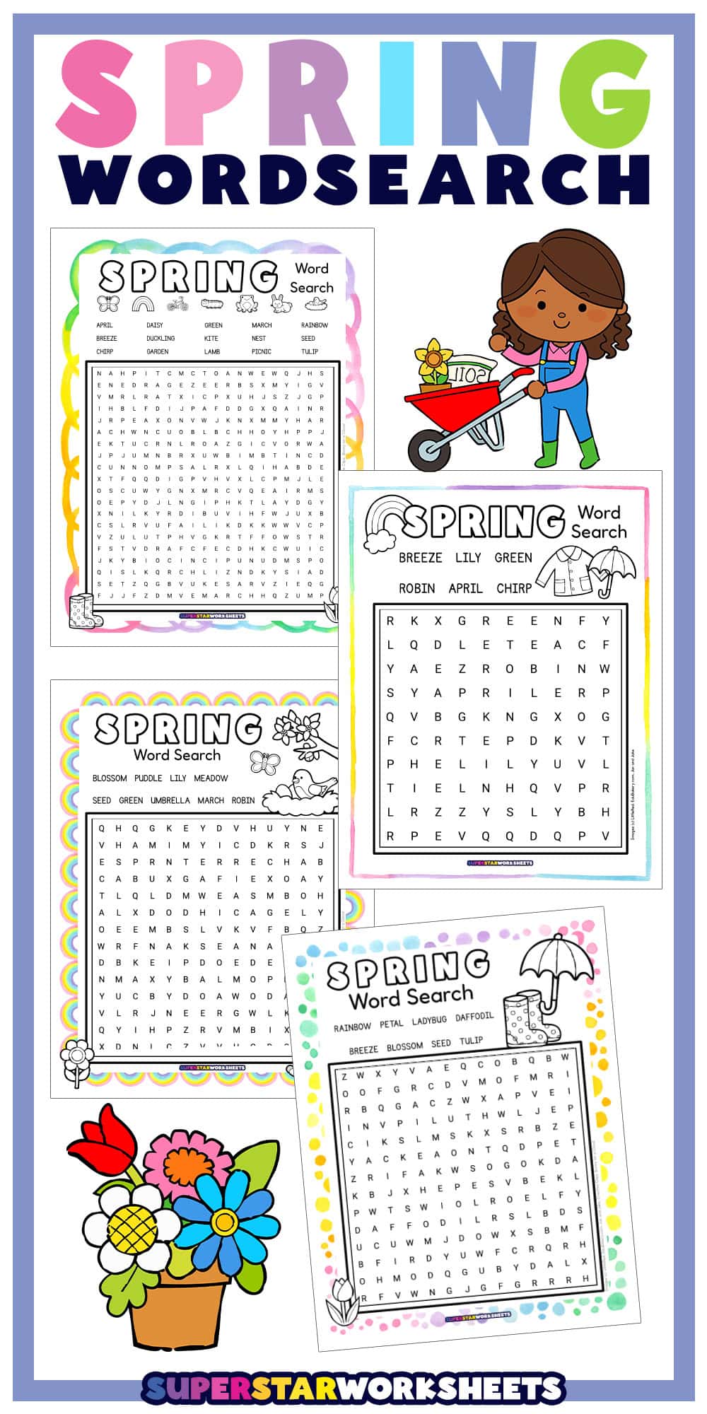 Spring Word Search - Superstar Worksheets