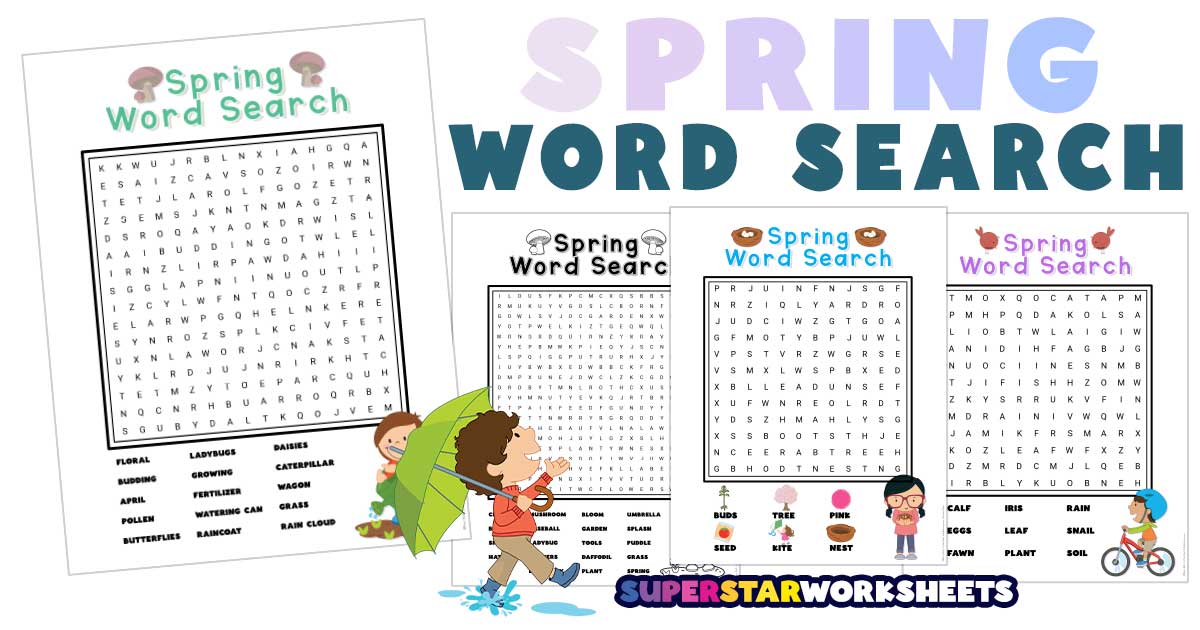 Spring Word Search - Superstar Worksheets