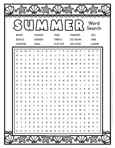 Summer Word Search (Free Printables) - Superstar Worksheets